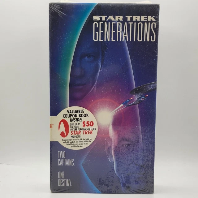 STAR TREK GENERATIONS VHS Paramount 1995 Sealed William Shatner Patrick ...