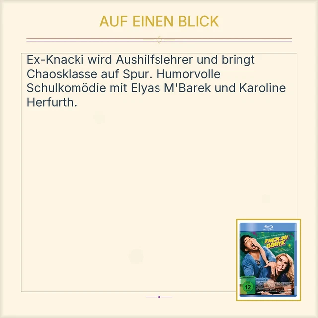 FACK JU GÖHTE [Blu-ray] Komödie Constantin Film Elyas M'Barek Karoline ...