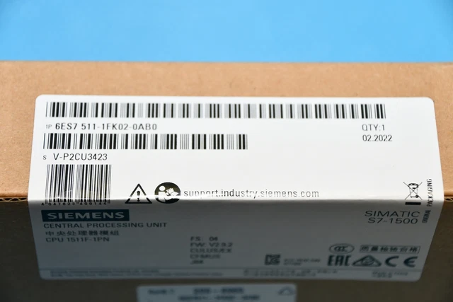 SIEMENS SIMATIC S7-1500 CPU 1511F-1 6ES7 511-1FK02-0AB0 (6ES7511-1FK02 ...