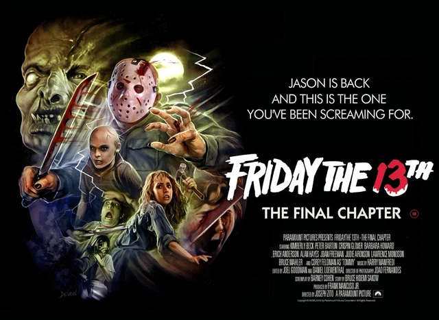 FRIDAY THE 13TH part 4 The FInal Chapter 1984 Quad poster print 30x40 ...