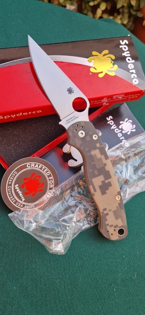 SPYDERCO PARAMILITARY 2 Folding Knife 3.42" CPM-S45VN Satin Blade ...