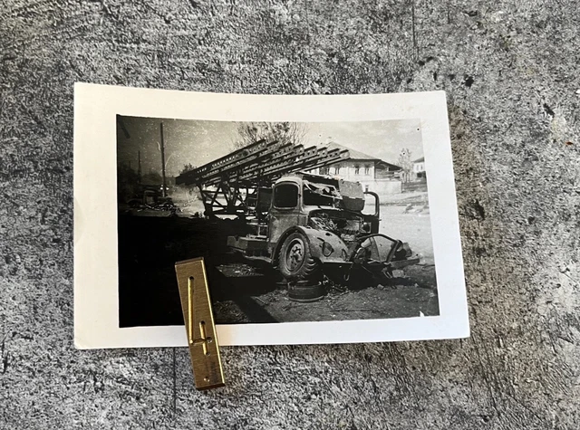 ORIG. FOTO 16 schüssige Stalinorgel Katjuscha Raketenwerfer Juli 1942 ...