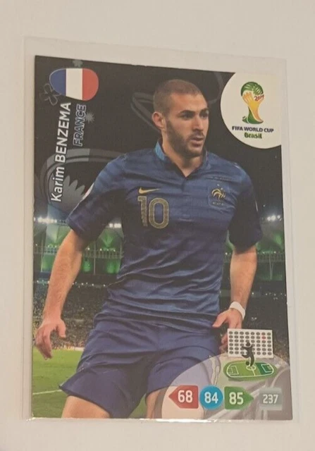 CARTE CARD CARTA Karim BENZEMA France PANINI Adrenalyn World Cup Brasil ...