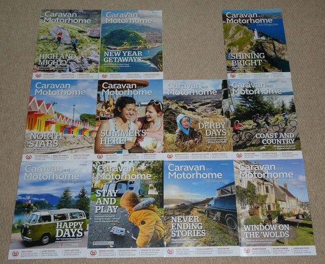 CARAVAN AND MOTORHOME Club Magazines 2022 11 issues. Missing March 2022 ...