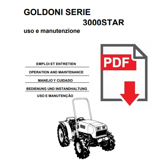 GOLDONI 3000 STAR 3050 3060 3070 Manuale Uso Manutenzione libretto ...