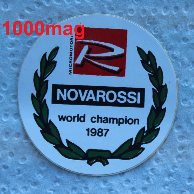 STICKER AUTOCOLLANT NOVAROSSI Motor World Champion 1987 Vintage ...