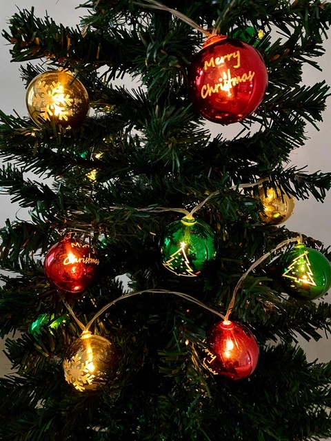 CHRISTMAS BALL STRING Lights - 3M Length with 20 Lights-USB $28.00 ...