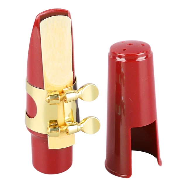 (RED)ALTO SAXOPHONE MOUTHPIECE Kit Sax Cover Ligature Reed Instrument ...