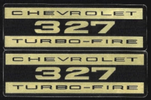 CHEVROLET 327 TURBO-FIRE Valve Cover Decal Set EUR 29,29 - PicClick IT