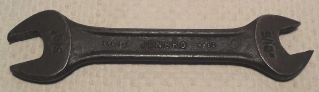 VINTAGE JENBRO BRITISH Made Open Ended Spanner 5/16" & 3/8" SAE £9.95 ...