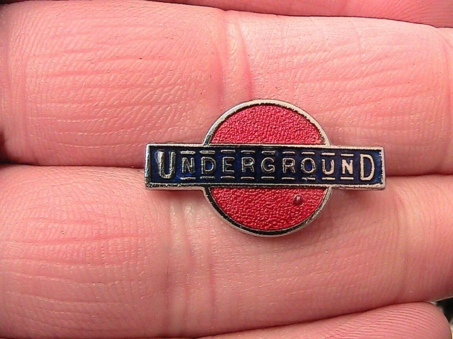 VINTAGE ENAMEL LONDON Underground Pin Badge British Transport Tfl ...