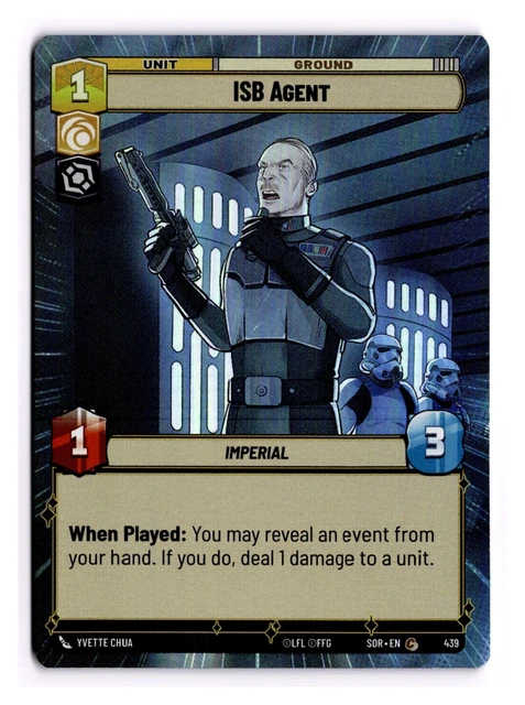 ISB AGENT (HYPERSPACE) Foil 439 Star Wars Unlimited Spark of Rebellion ...