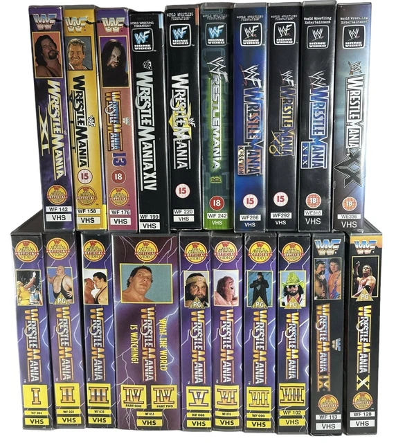 WWF WWE WRESTLEMANIA 1-20 VHS Tapes Wrestling Bundle £149.99 - PicClick UK