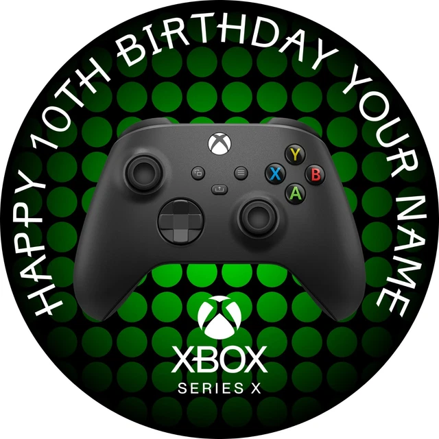 XBOX CONTROLLER PERSONALISED Edible Cake Toppers & Cupcakes £6.49 ...