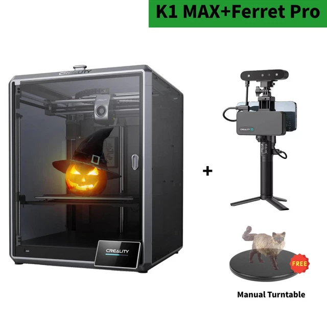 CREALITY K1 MAX 3D Printer & CR-Scan Ferret Pro 3D Scanner 600mm/s high ...