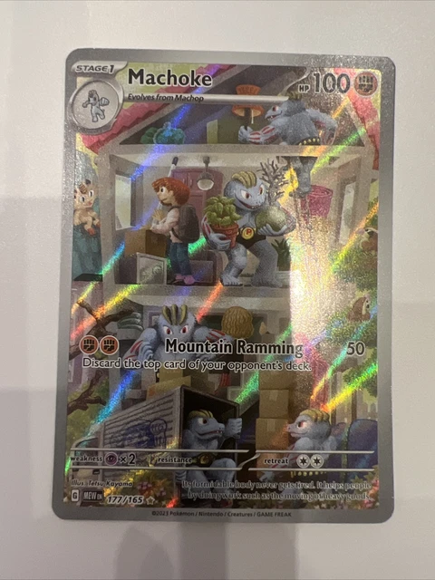 POKÉMON TCG MACHOKE Scarlet & Violet - 151 177/165 Holo Illustration ...