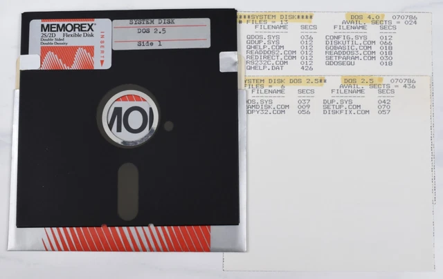 VTG MEMOREX COMPUTER Floppy Disk - Rare, IBM PC, Untested, As-Is (DOS 4 ...