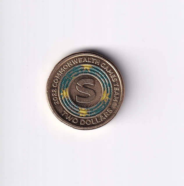AUSTRALIAN: 2022 $2 Commonwealth Games Team Letter S Coloured ...