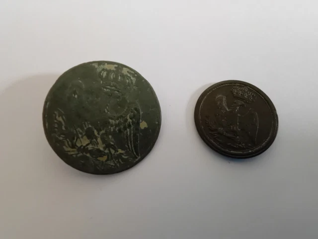 NAPOLÉON 1ER. LOT 2 boutons aigle garde impériale secteur de laon EUR ...