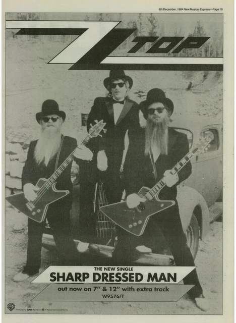 ZZ TOP SHARP dressed man A3 Laminated original Advert UK 1984 Bronski Beat EUR 6,06 - PicClick DE
