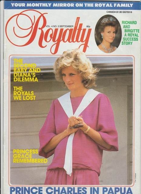 ROYALTY MONTHLY MAGAZINE Sept 1984 Vol.4 No.3 Princess Diana Cover ...