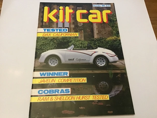 KIT CAR MAGAZINE December 1985 featuring Dax , Carlton Carrera ...