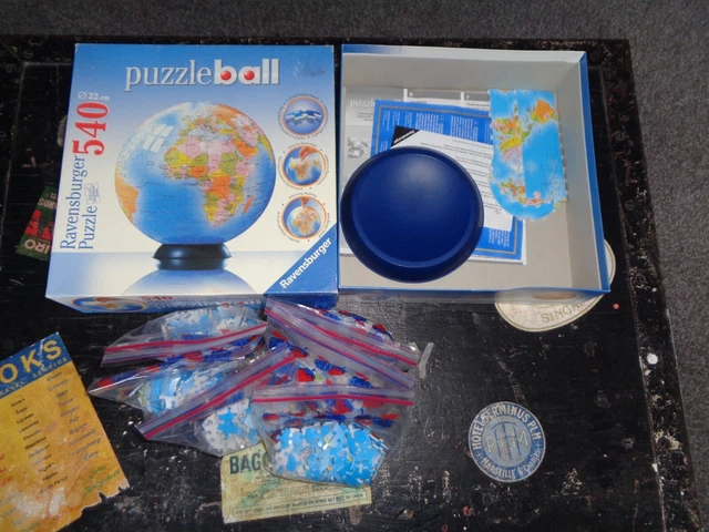 RAVENSBURGER GLOBE WORLD Map 540 Piece 3D Jigsaw Puzzle Puzzleball £12. ...