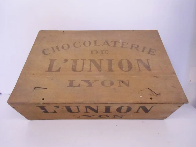 ANCIENNE BOITE EN BOIS CHOCOLATERIE CHOCOLAT DE L'UNION à LYON EUR 60 ...
