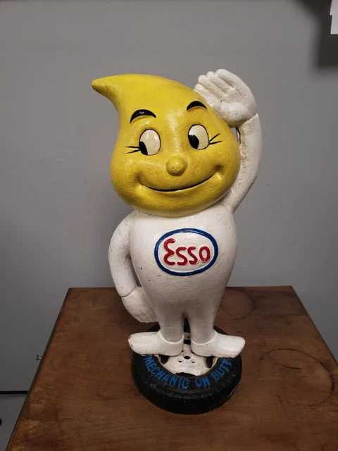 1945 ESSO OIL DROP BOY ( Mechanic on Duty ) Cast Iron Statue £810.60 ...