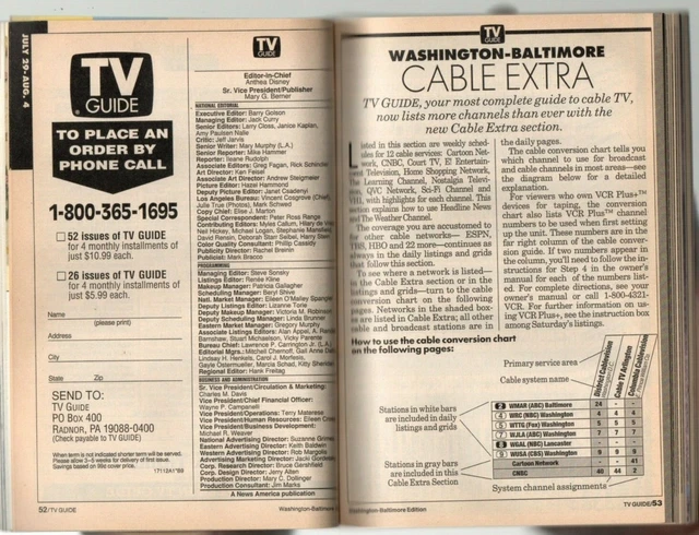 TV GUIDE MAG July 29 1995 Josie Bissett Linda Hamilton Kathy Baker ...