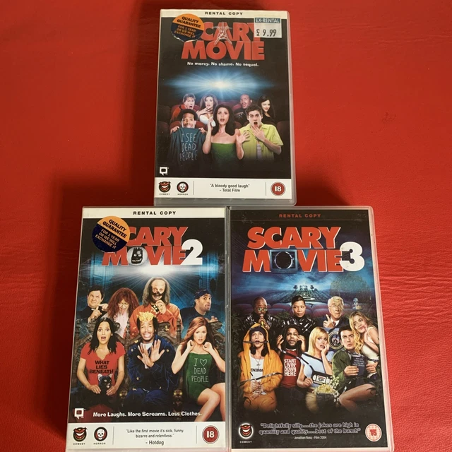 SCARY MOVIE 1, 2 & 3 Set Rare Big Box EX-RENTAL VHS Video Horror Film ...