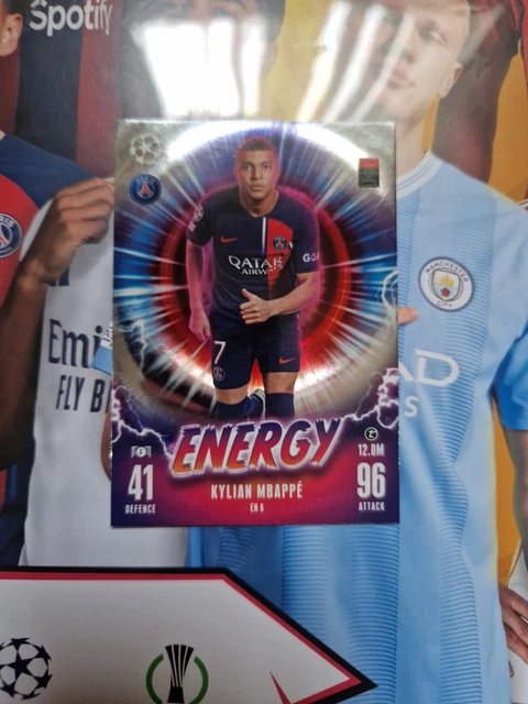 TOPPS MATCH ATTAX 2023/24 Kylian Mbappe Energy Card #EN6 £20.00 ...