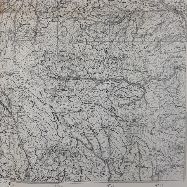 CARTA GEOGRAFICA, CARTINA mappa militare Triora - Imperia - Liguria ...