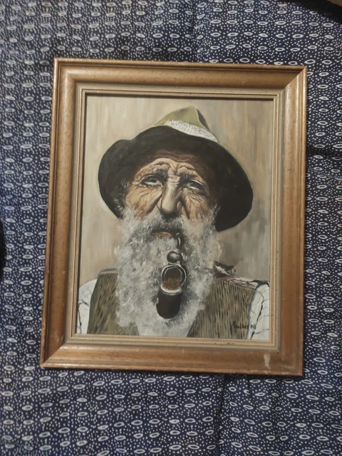 ANCIEN TABLEAU HUILE sur toile signé personnage EUR 19,00 - PicClick FR