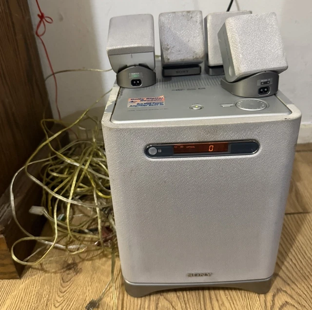 SONY SA-WBA1 ACTIVE Subwoofer Silver 45W Plus 5 Mini Speakers 6 ohms ...