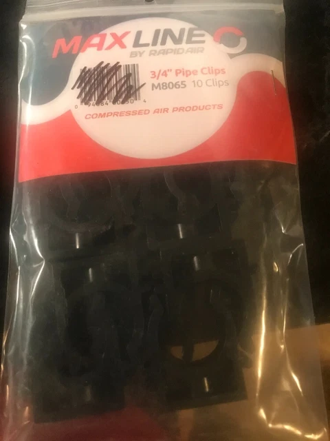 M8065 RAPIDAIR MAXLINE 3/4" Clips de tubería de aire comprimido Paquete ...
