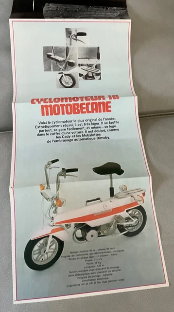 1972 : CYCLO MOTOBECANE XI POSTER ORIGINAL 27 x 60 cm EUR 15,00 ...