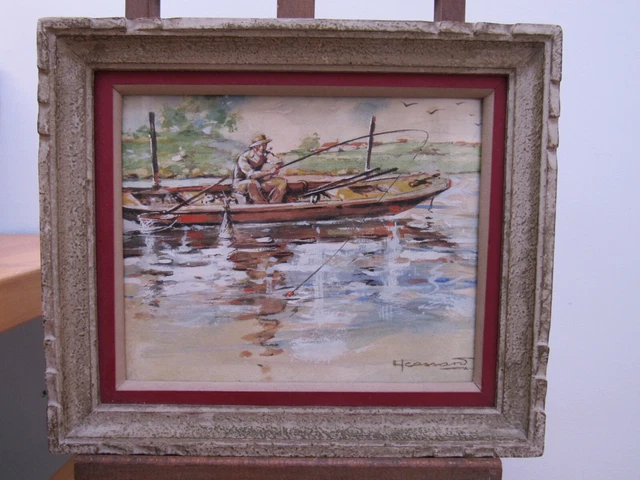 TABLEAU AQUARELLE GOUACHÉ signé cassard.h EUR 80,00 - PicClick FR