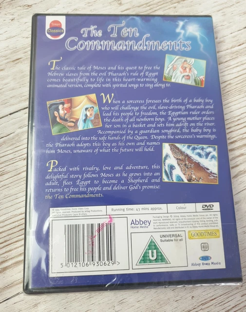 THE TEN COMMANDMENTS (Animated) DVD Animation & Anime (2004) New Bible ...