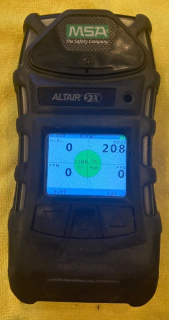 MSA ALTAIR 5X Color Display Gas Detector-Calibrated - LEL, O2, CO, H2S ...