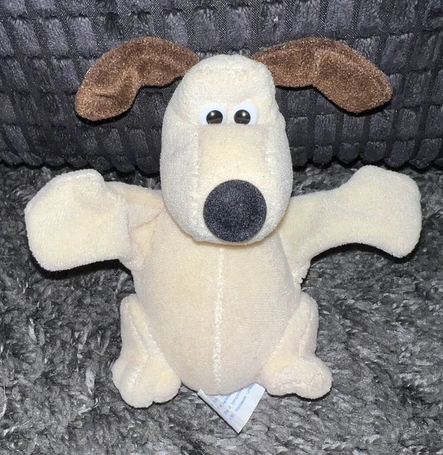 VINTAGE 1989 AARDMAN Wallace And Gromit Finger Puppet Soft Plush Toy ...