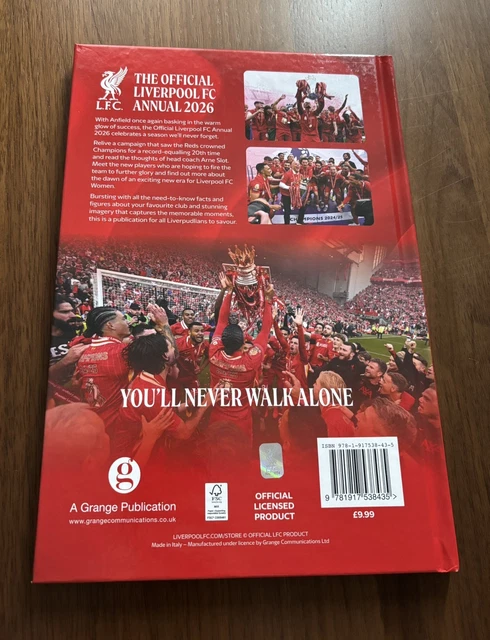LIVERPOOL FC 2026 Official Club Annual New £9.99 - PicClick UK