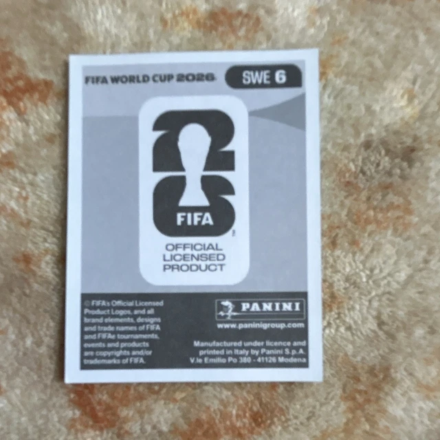 PANINI FIFA WORLD Cup 2026 Victor Nilsson Lindelöf SWE 6 Sweden Sticker ...