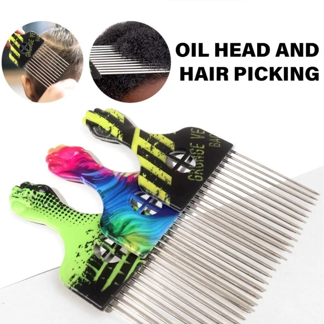 HAIR STYLING COMB Afro Pick Combs Metal Hair Comb Picks Hair ...