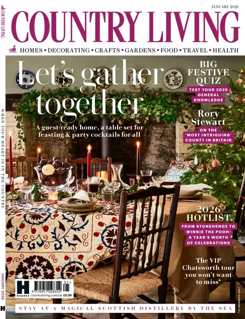 COUNTRY LIVING UK Magazine ISsue : January 2026 £8.65 - PicClick UK