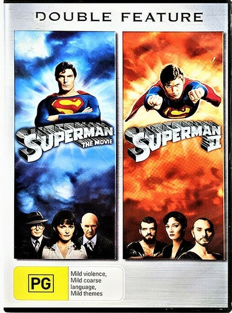 SUPERMAN THE MOVIE & Superman II - Christopher Reeve 2 Movies DVD R-4 ...