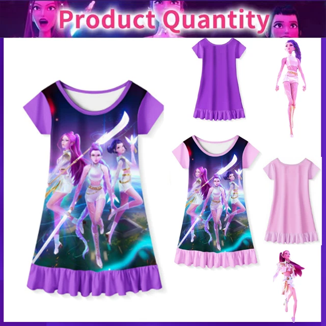 2025 GIRLS K-POP Demon Rumi Zoey Mira Princess Dress Casual Nightwear Skirts UK. £7.31 - PicClick UK