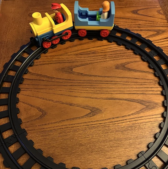 1990 PLAYMOBIL 123 1-2-3 6911 6760 6880 Train Engine Locomotive & Track ...