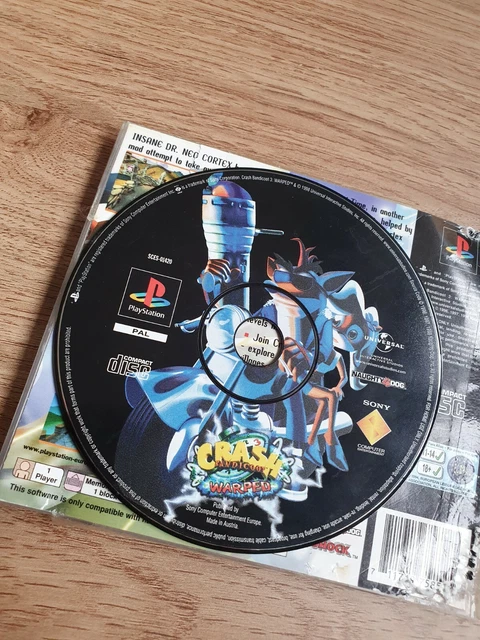 CRASH BANDICOOT 3 Warped - Sony Playstation 1 Psone Ps1 Game - Disc ...