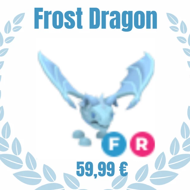 ROBLOX ADOPT ME Fly Ride Frost Dragon EUR 54,99 - PicClick DE